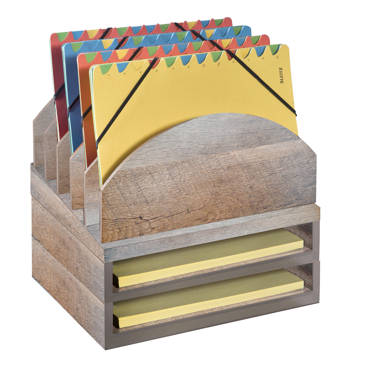 Darby Home Co Beaumys Wood Stackable File Organizer & Reviews | Wayfair