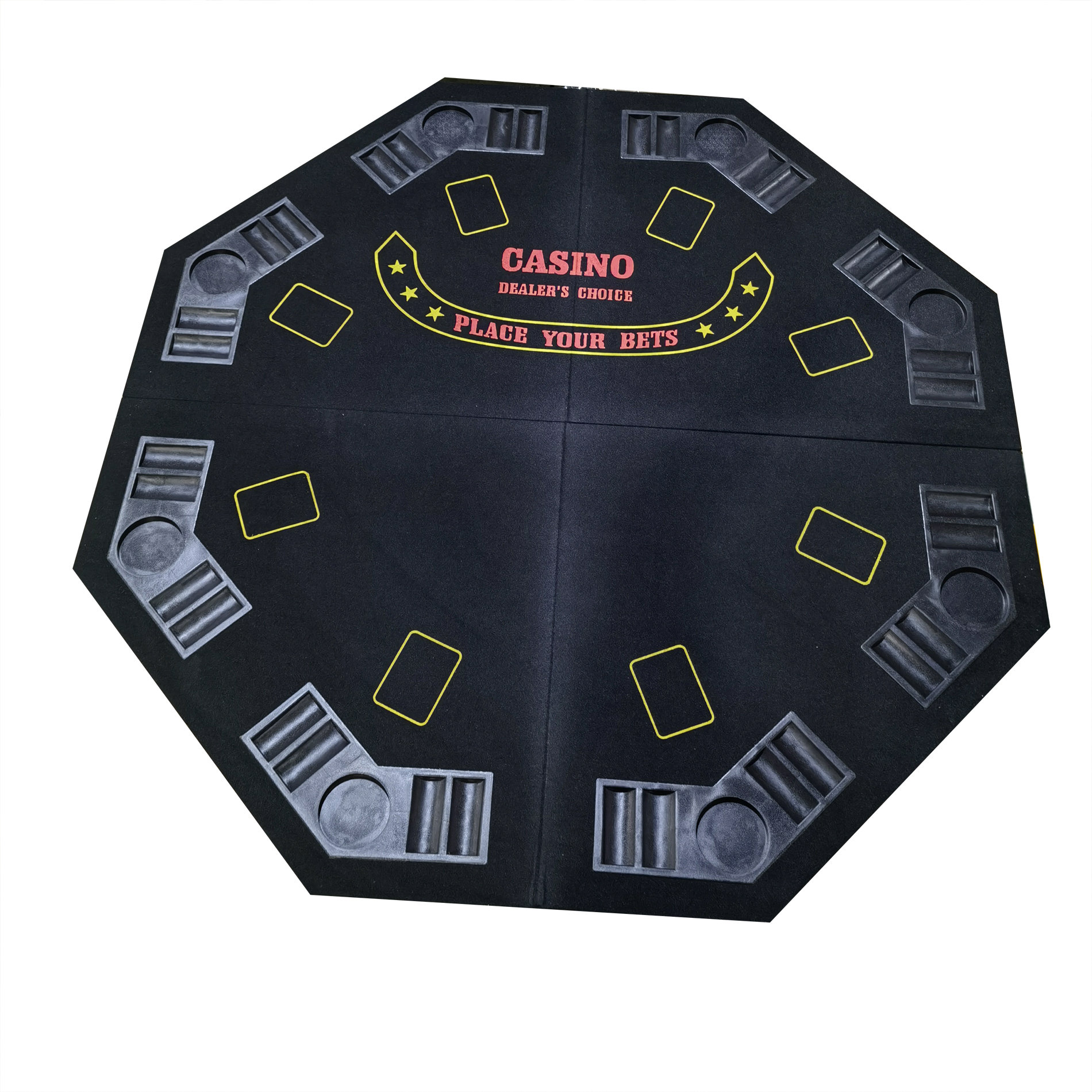 INO Design 48'' 8 - Player Foldable Poker Table Top for Casino Game ...