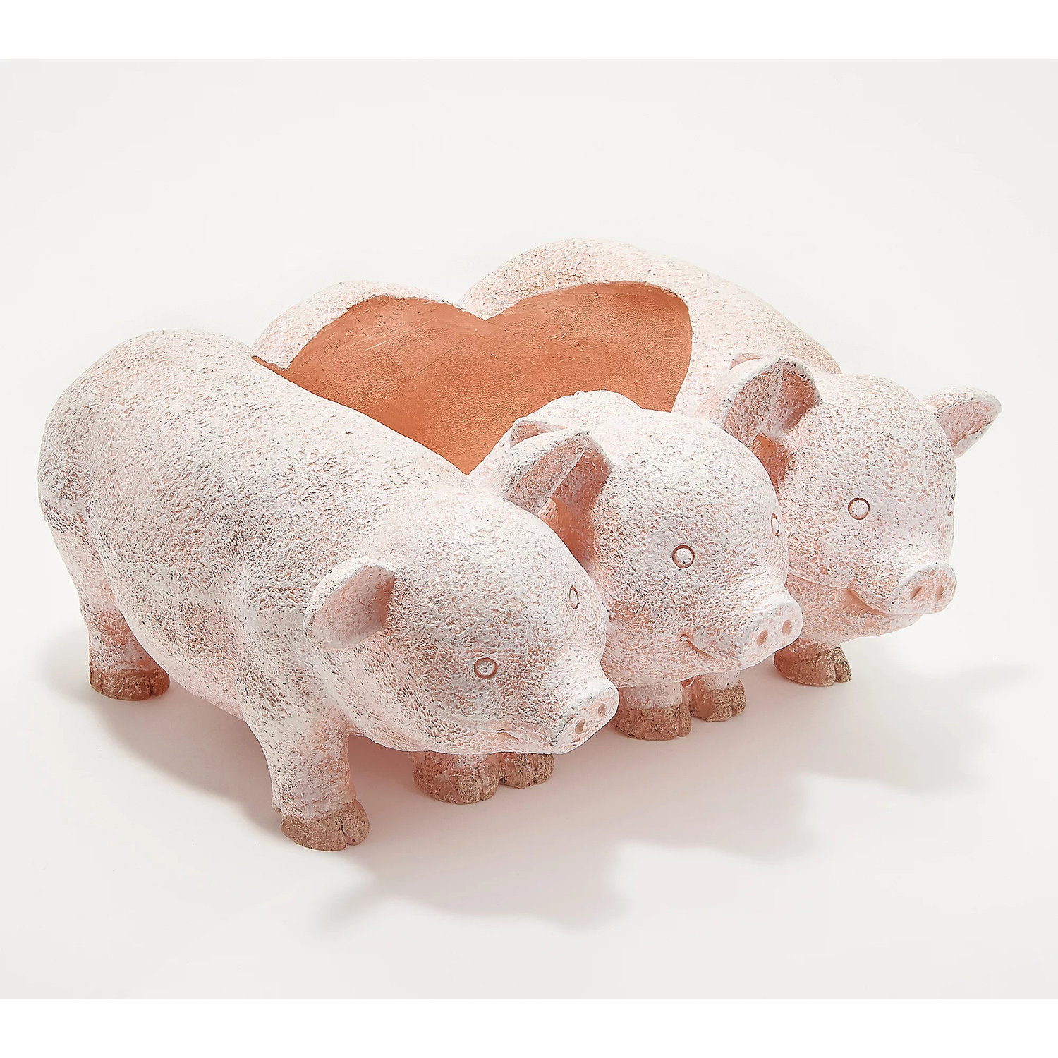 August Grove® Amelia-Lilly Resin Pig Statue Indoor/Outdoor Planter ...