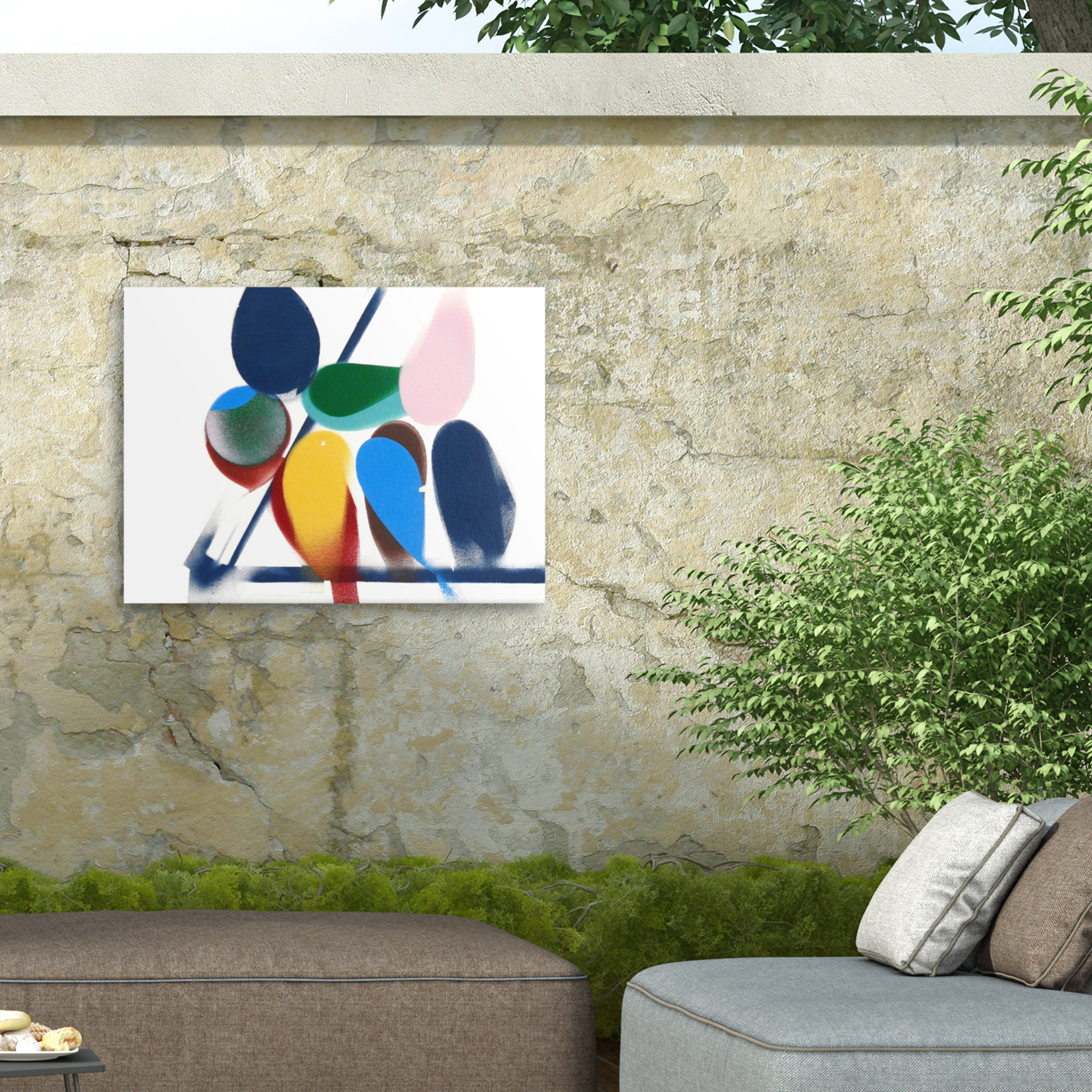 Winston Porter Gill Miller Symbiotic 6 Outdoor Canvas | Wayfair