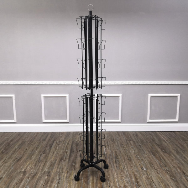 FixtureDisplays 32 Adjustable Pockets Display Rack Double Tier Greeting ...