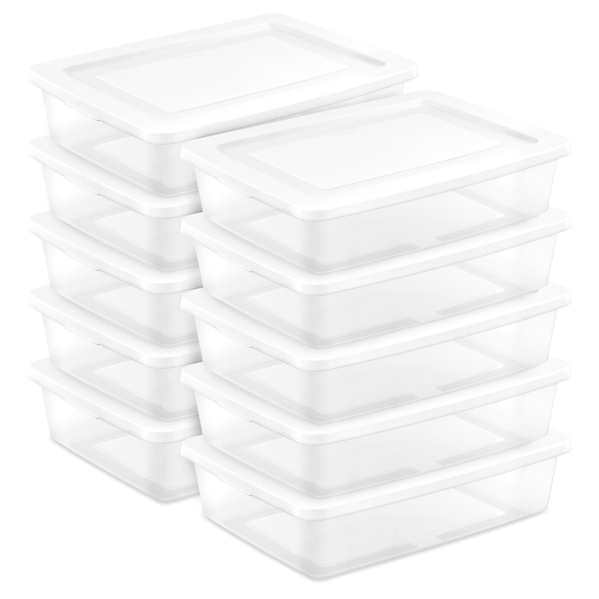 Sterilite 28 Qt Storage Box, Stackable Plastic Container Home Organizer ...