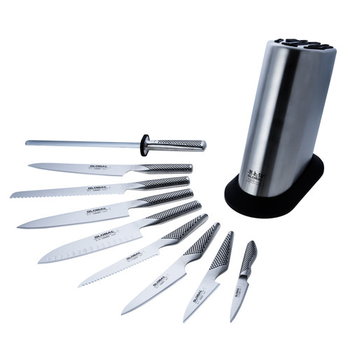 Global Knives Classic 10 Piece Knife Block Set & Reviews | Perigold