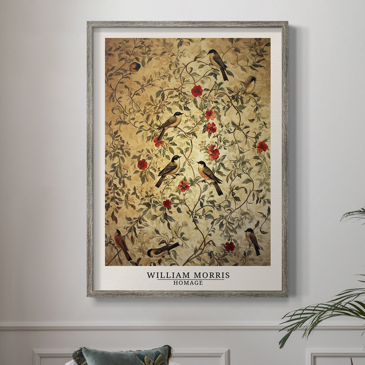 Darby Home Co WM MORRIS Series CLIX Framed Print - Solid Wood | Wayfair