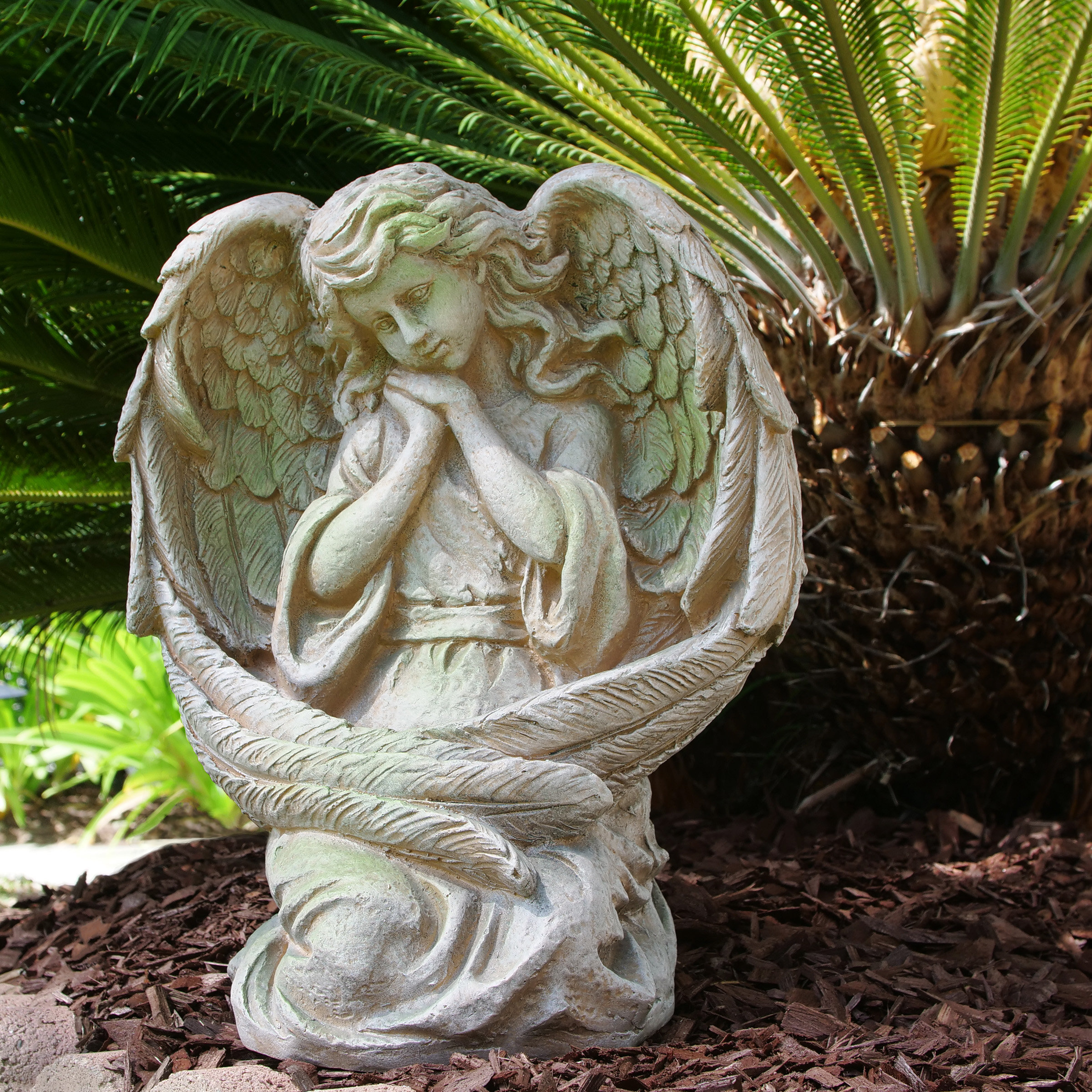Astoria Grand Earlene Old World Guardian Angel Statue & Reviews | Wayfair