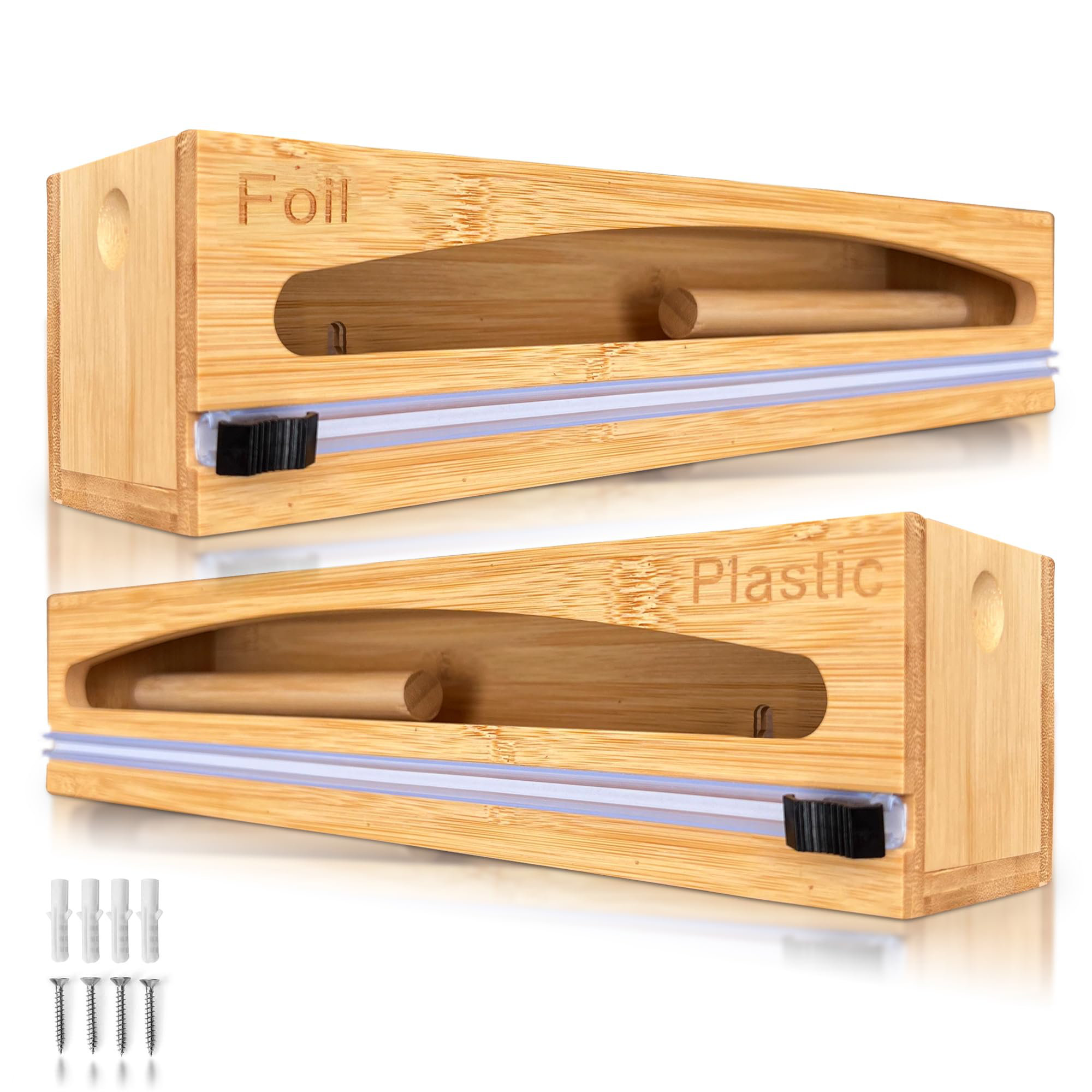 Hokku Designs Wrap Organizer Dispenser With Cutter, (2 Piece Set), Fits ...