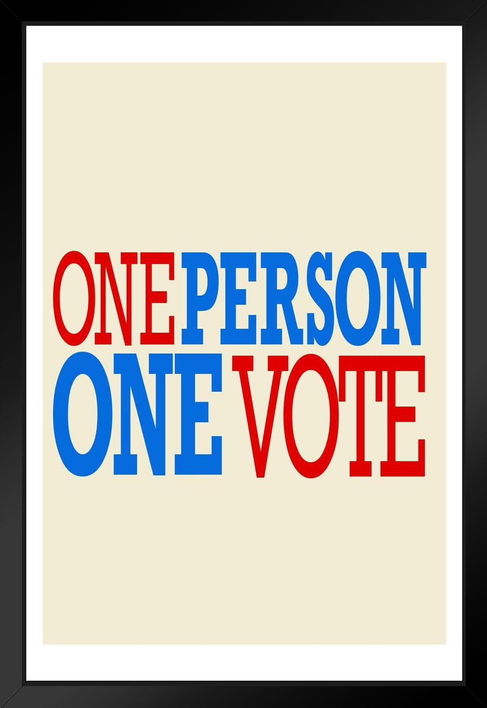 Trinx One Person One Vote Political Matted Framed Art Print Wall Decor ...