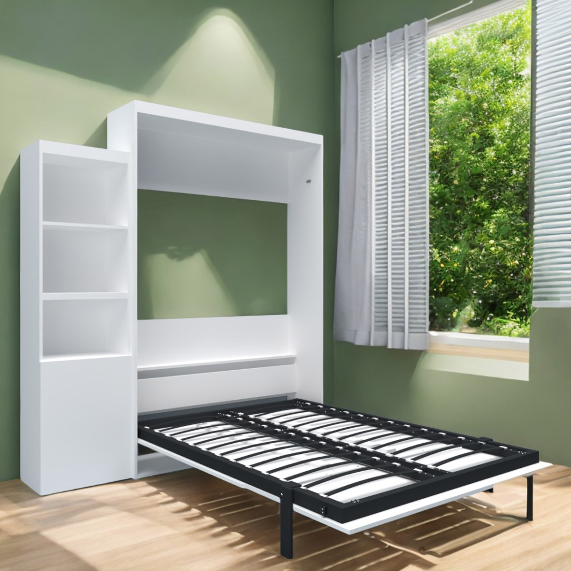 Latitude Run® Morden Deisgn Big Size Vertical Murphy Bed With Table And ...