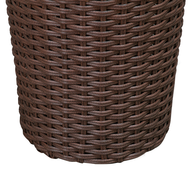 Bayou Breeze Essex Street Noah Round Wicker Planter Tall Planter Decor ...