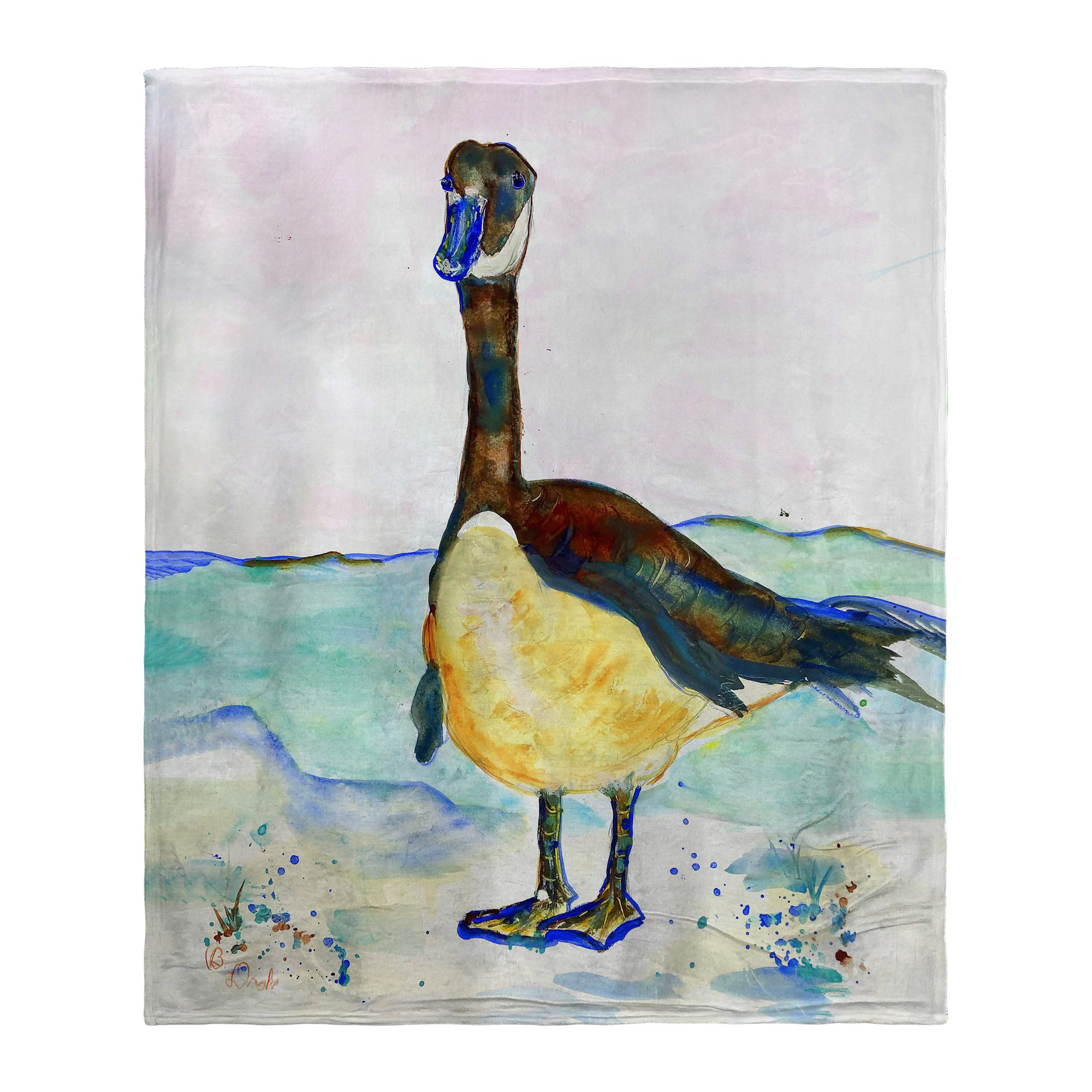 Betsy Drake Interiors Betsy's Goose Silk-Touch Throw | Wayfair
