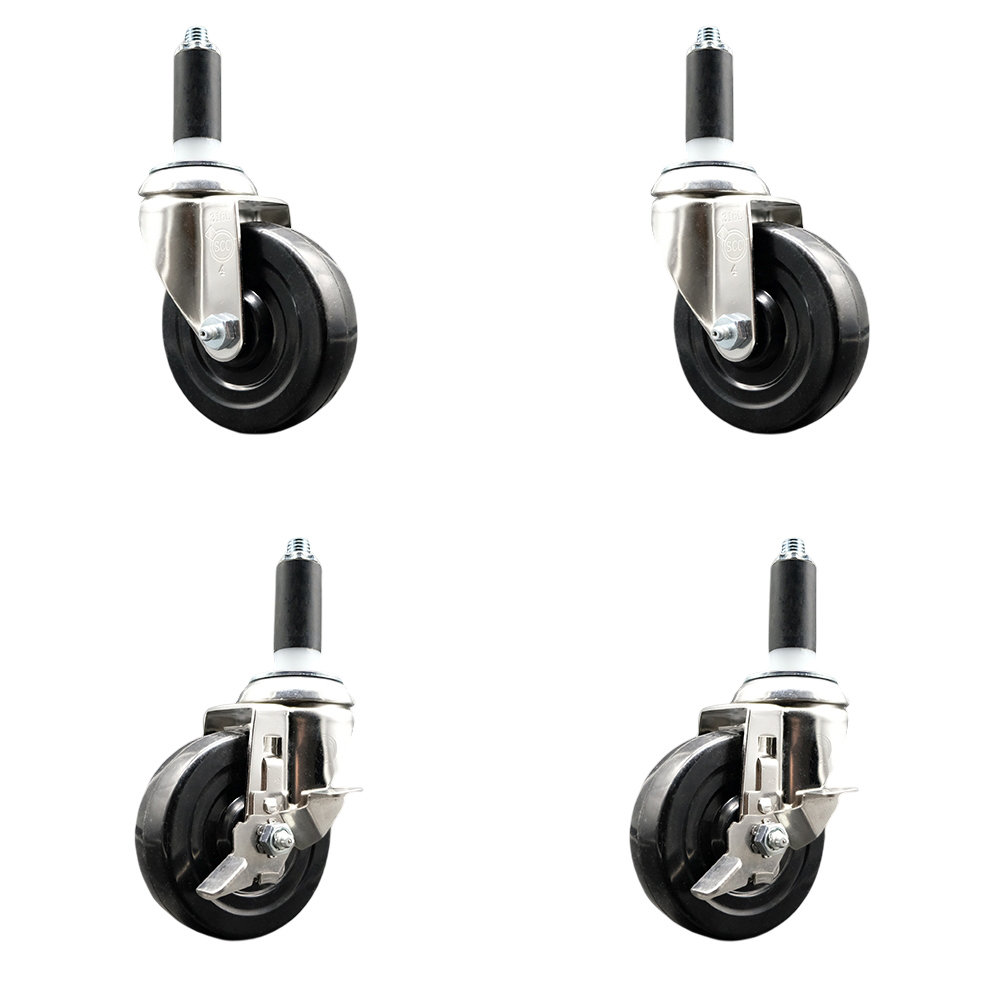 Service Caster Soft Rubber Casters | Wayfair