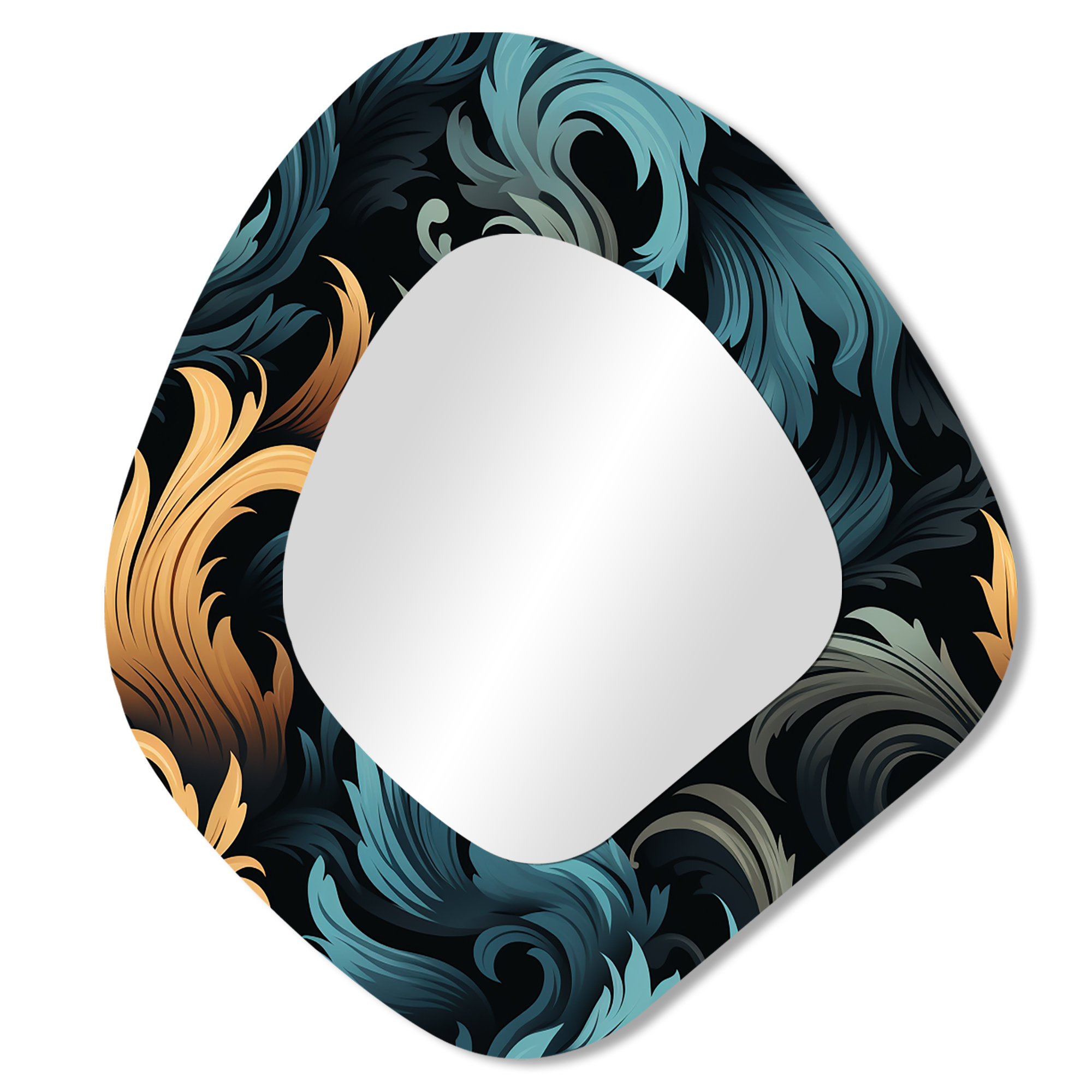 Design Art Black Ink Seamless Calligraphy Flourishes - Damask Unique ...