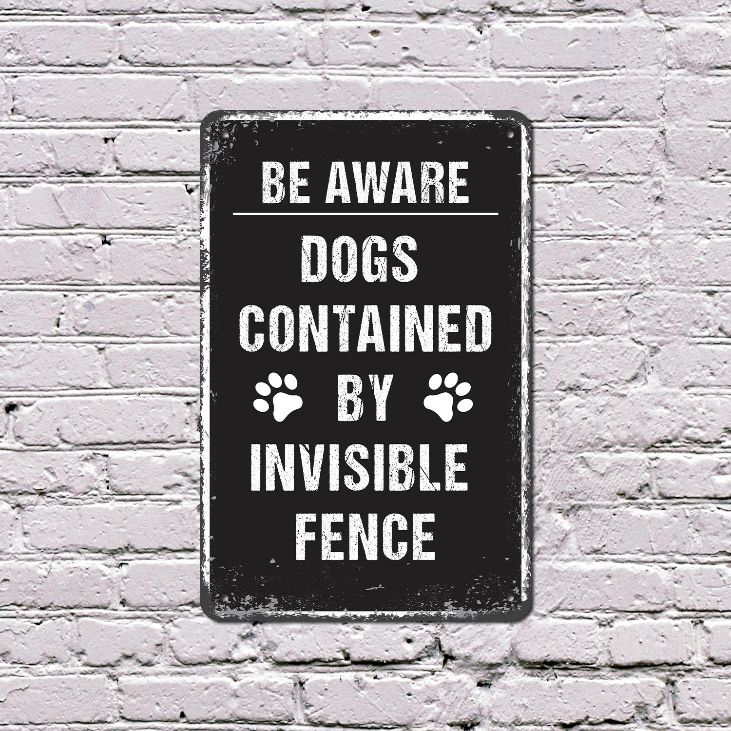 SignMission Dogs Contained By Invisible Fence (2 Pack) 8 Inch x 12 Inch ...
