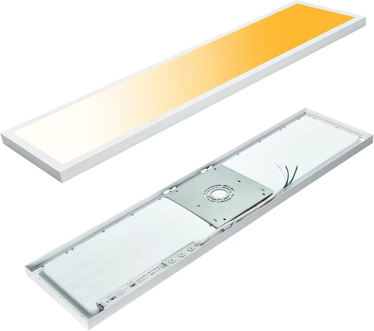 Hokku Designs 1X4 LED Flat Panel Light Surface Mount, Selectable ...