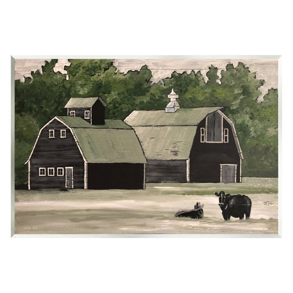 Stupell Industries " Stable Barn Country Rural Cattle " by Cindy Jacobs ...