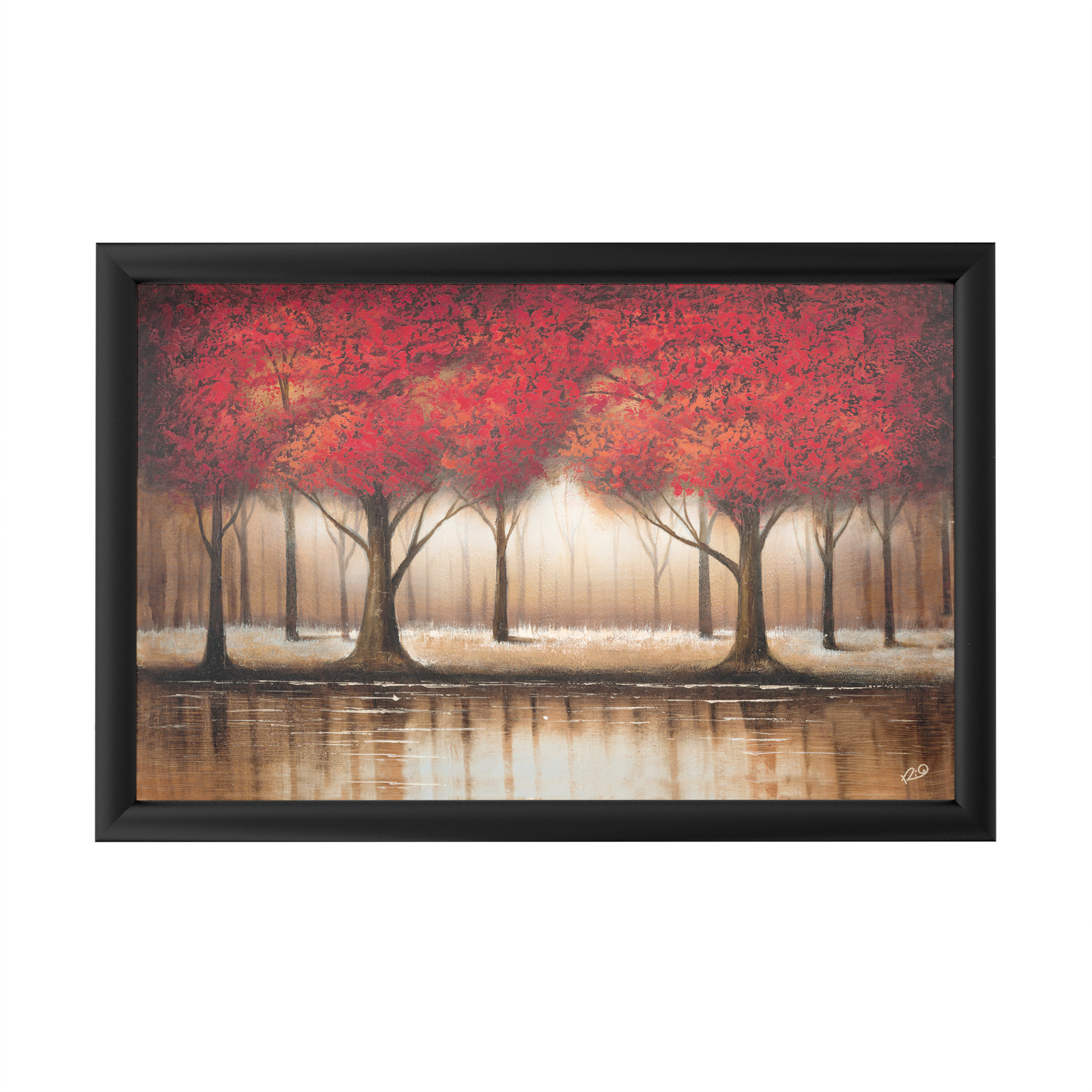 Red Barrel Studio® Parade of Red Trees by Rio - Picture Frame Graphic ...