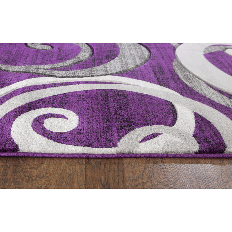 Red Barrel Studio® Abbie-Lee Performance Purple Rug & Reviews | Wayfair