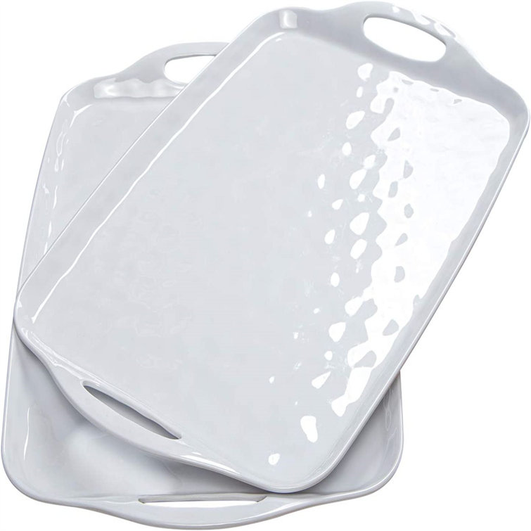 Latitude Run® Serving Tray With Handles, Large Rectangle Serving ...