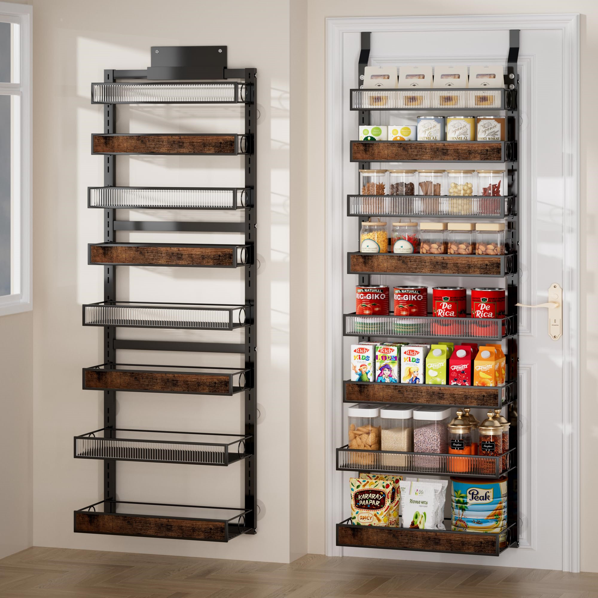 17 Stories Over-The-Door Food Storage Rack With Adjustable Baskets ...