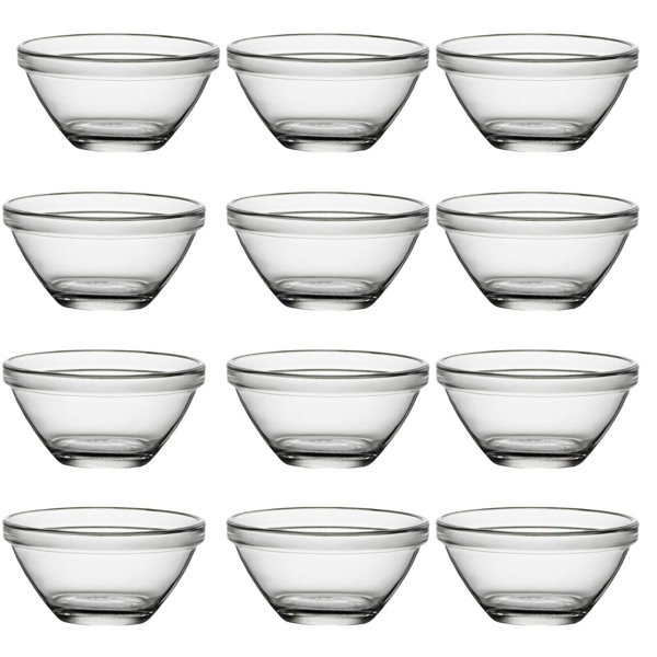 Bormioli Rocco 12 Bormioli Pompei Stackable Glass Mini Small Bowls ...