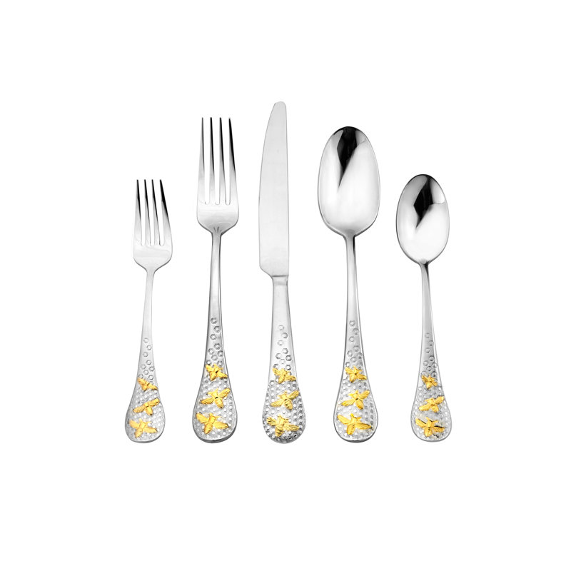 Godinger Silver Art Co Regal Bee Stainless Steel Flatware Set & Reviews ...