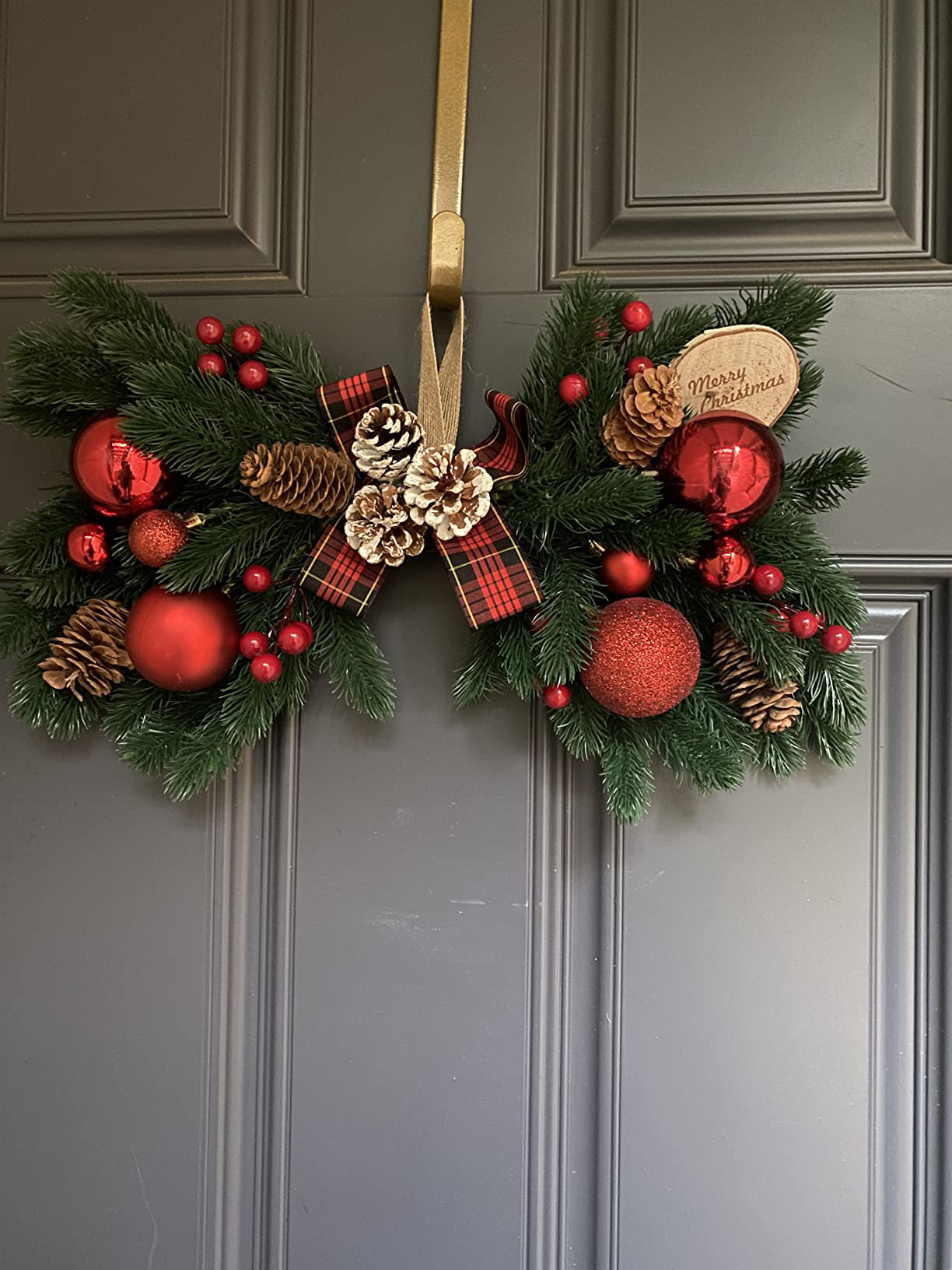 Canora Grey 21" Artificial Christmas Decorative Swags Xmas Door Swag ...