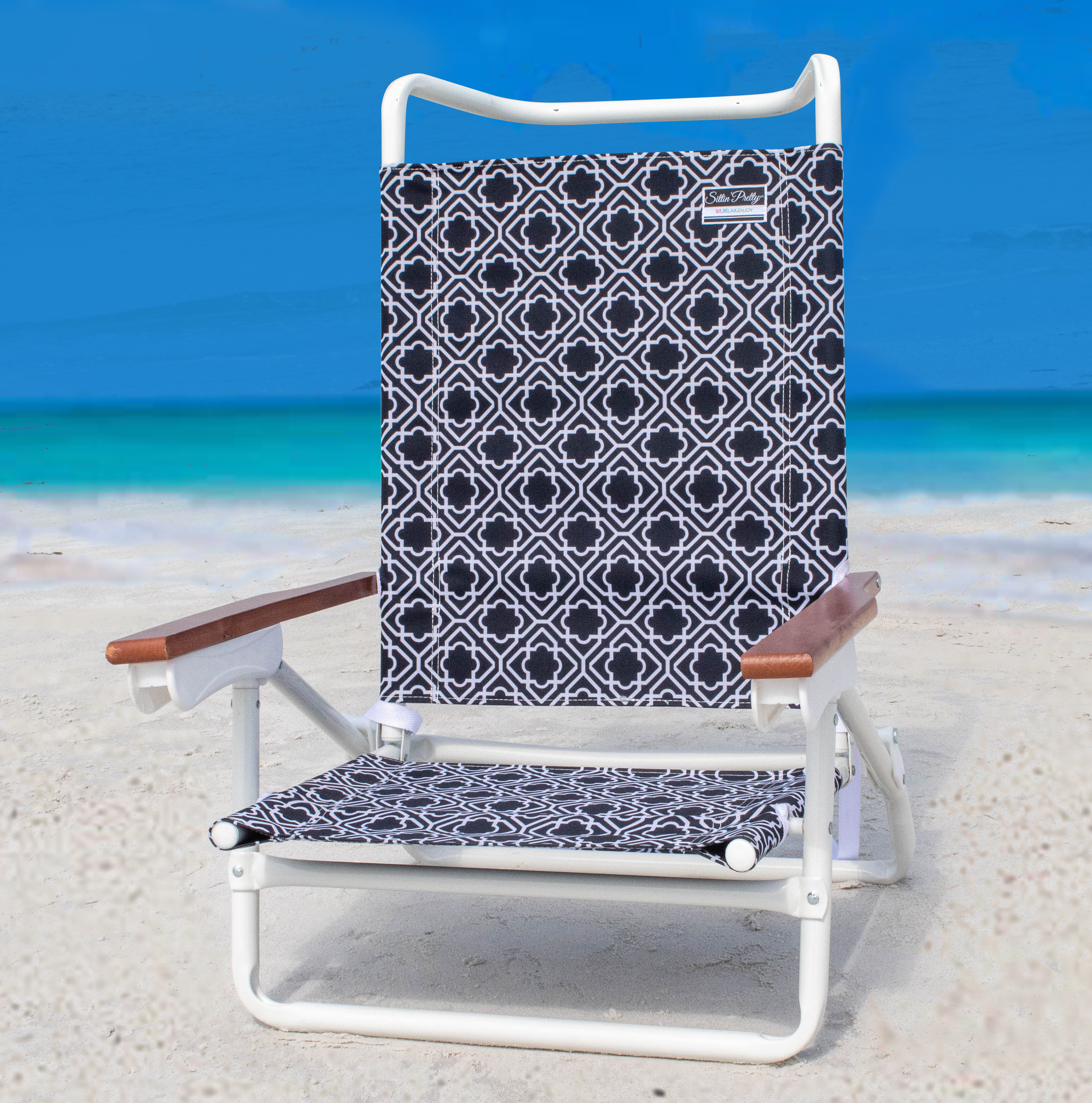 Breakwater Bay Youngsville Oceana Geometric Reclining Beach Chair ...