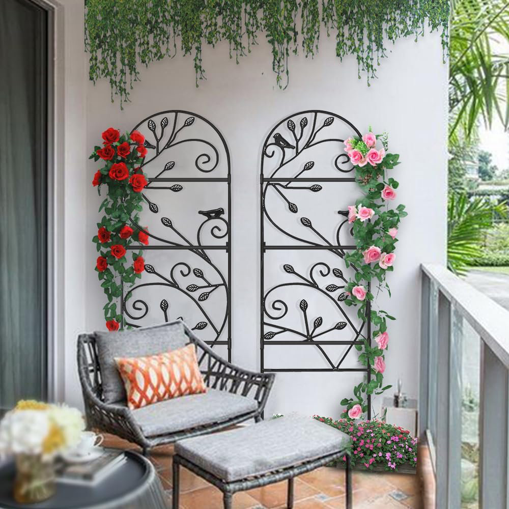 Lark Manor 4 Pack Garden Trellis for Climbing Plants Outdoor Trellis 46 ...