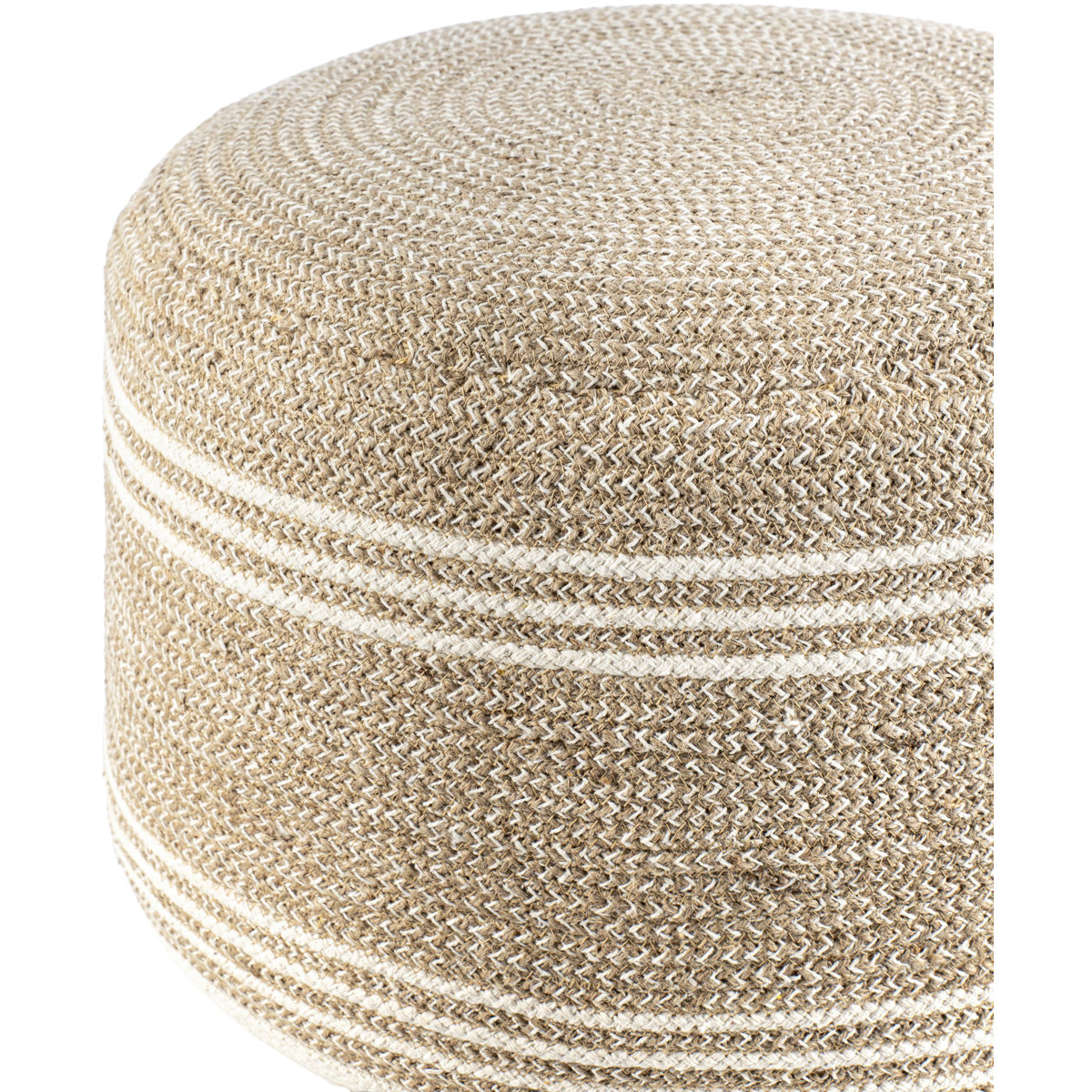 Birch Lane™ Heatherly 18" Wide Round Striped Pouf Ottoman & Reviews ...