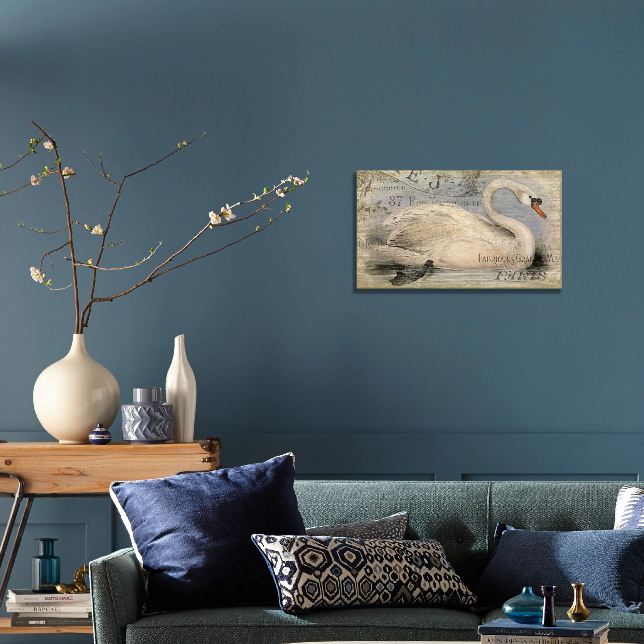 ZeaZu Vintage Look French Swan XL Wall Art | Wayfair