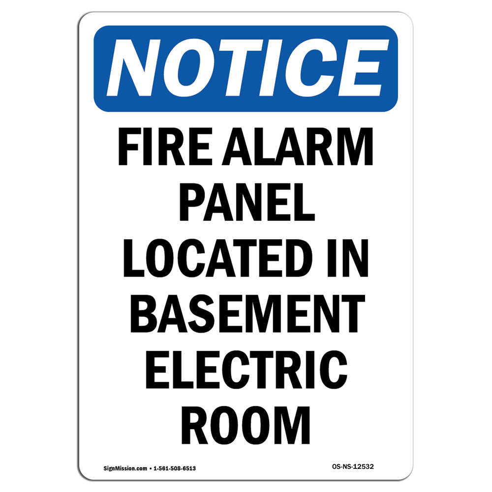 SignMission Fire Alarm Panel Located in Basement Sign | Wayfair