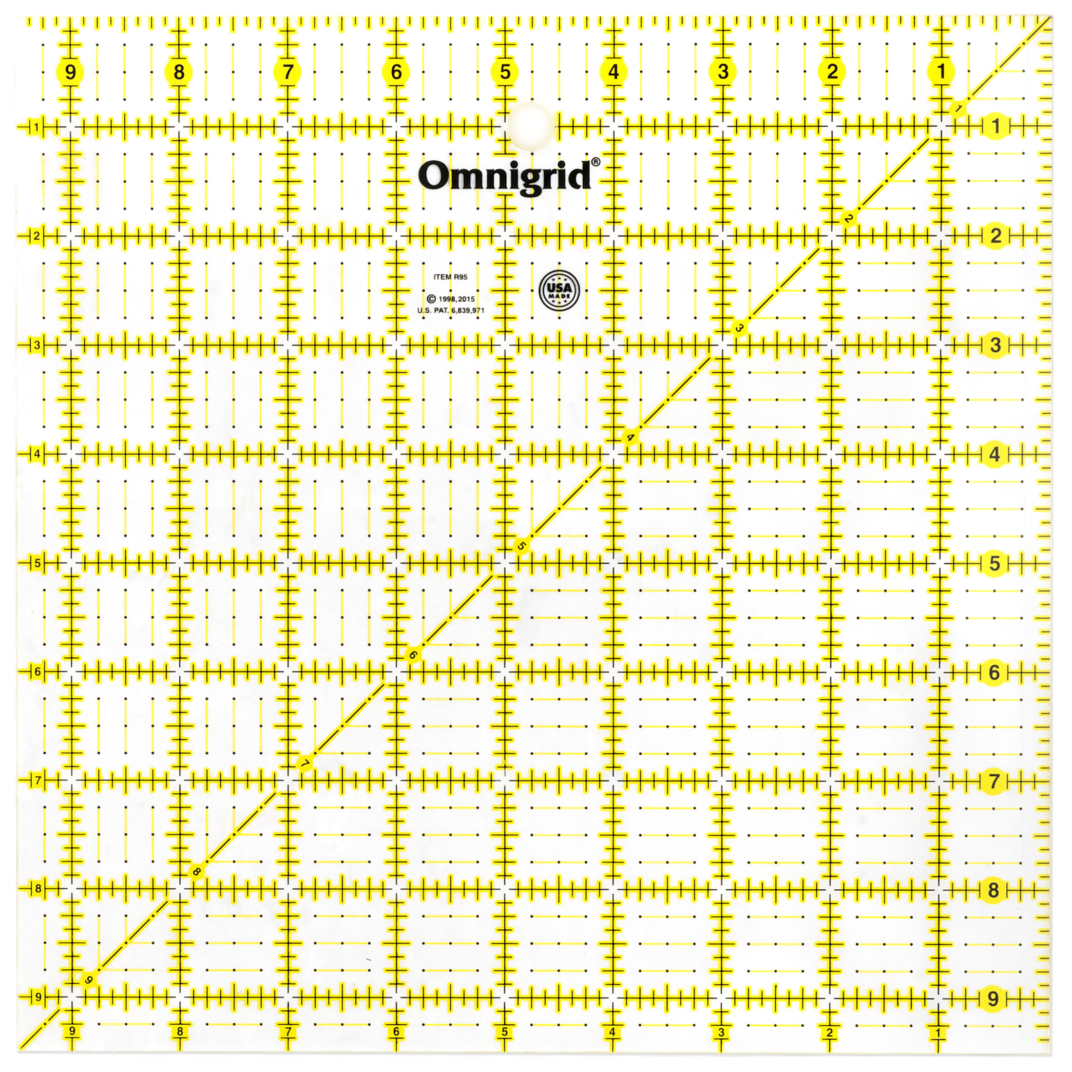 Omnigrid 9-1/2" x 9-1/2" Square Quilting and Sewing Ruler & Reviews ...