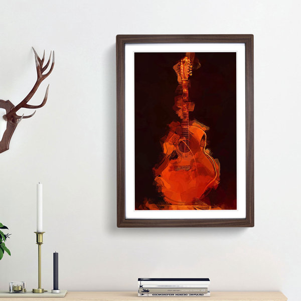 East Urban Home Abstract Guitar - Picture Frame Graphic Art Print ...