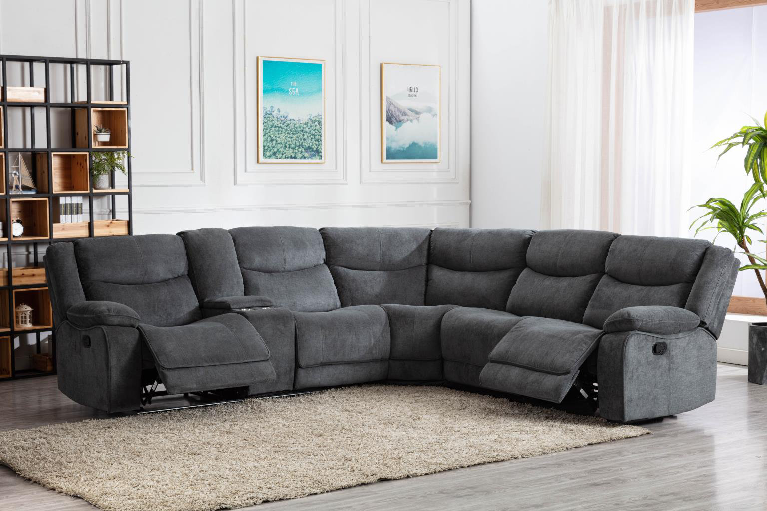 Hokku Designs Gray 3 Pc Motion Sectional | Wayfair