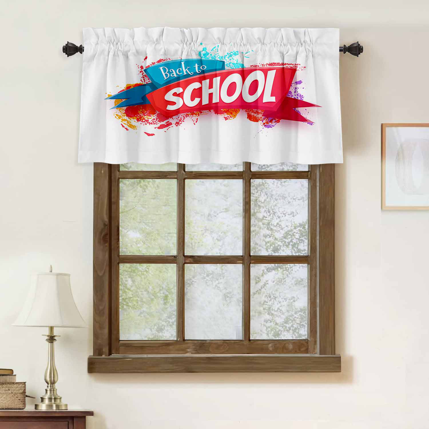 East Urban Home Orange 52"W School Banner with Ribbon Education Window ...