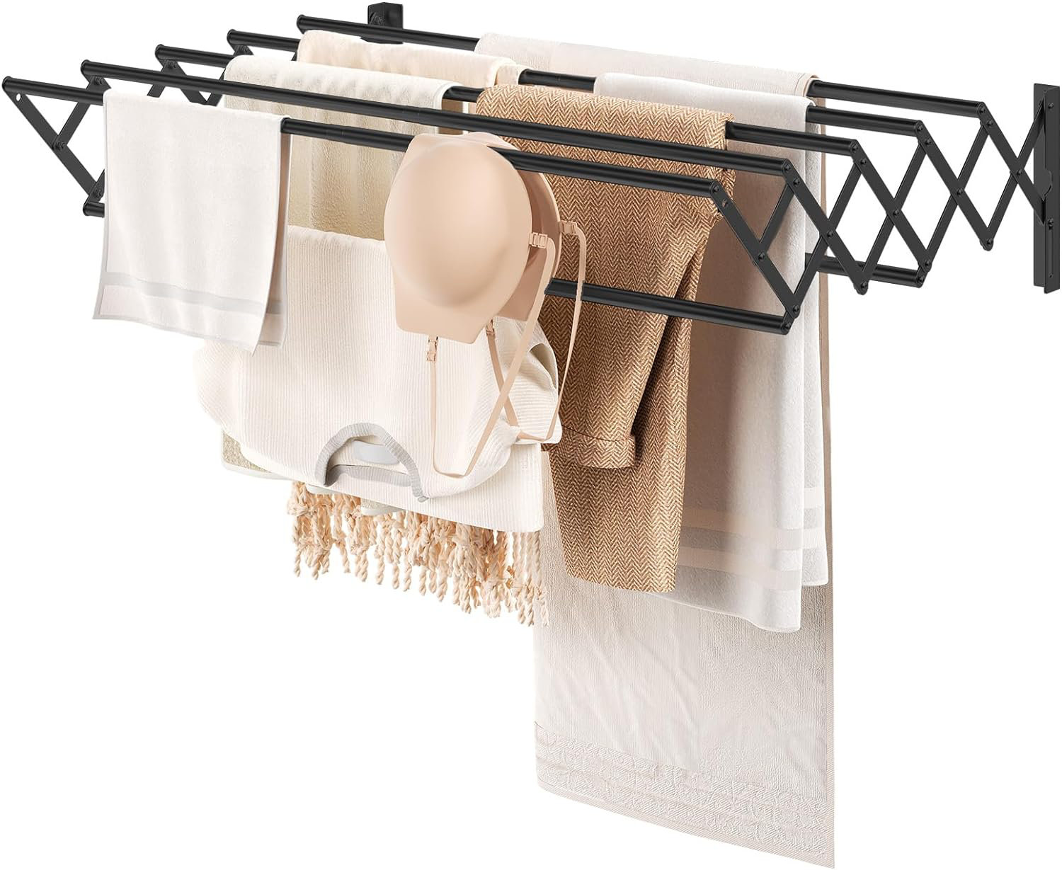 Hoomic Metal Foldable Wall-Mounted Drying Rack | Wayfair