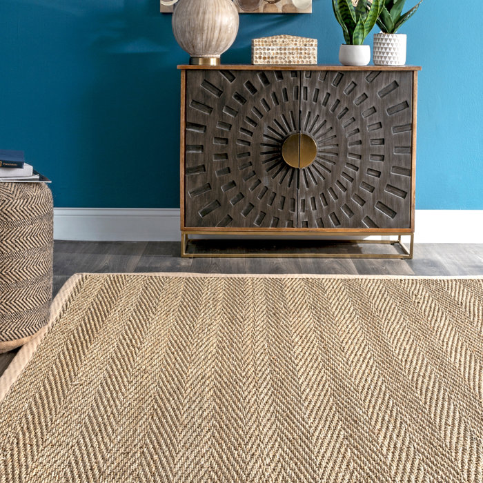 Highland Dunes Elmirasol Bamboo Slat/Seagrass Beige Rug & Reviews | Wayfair