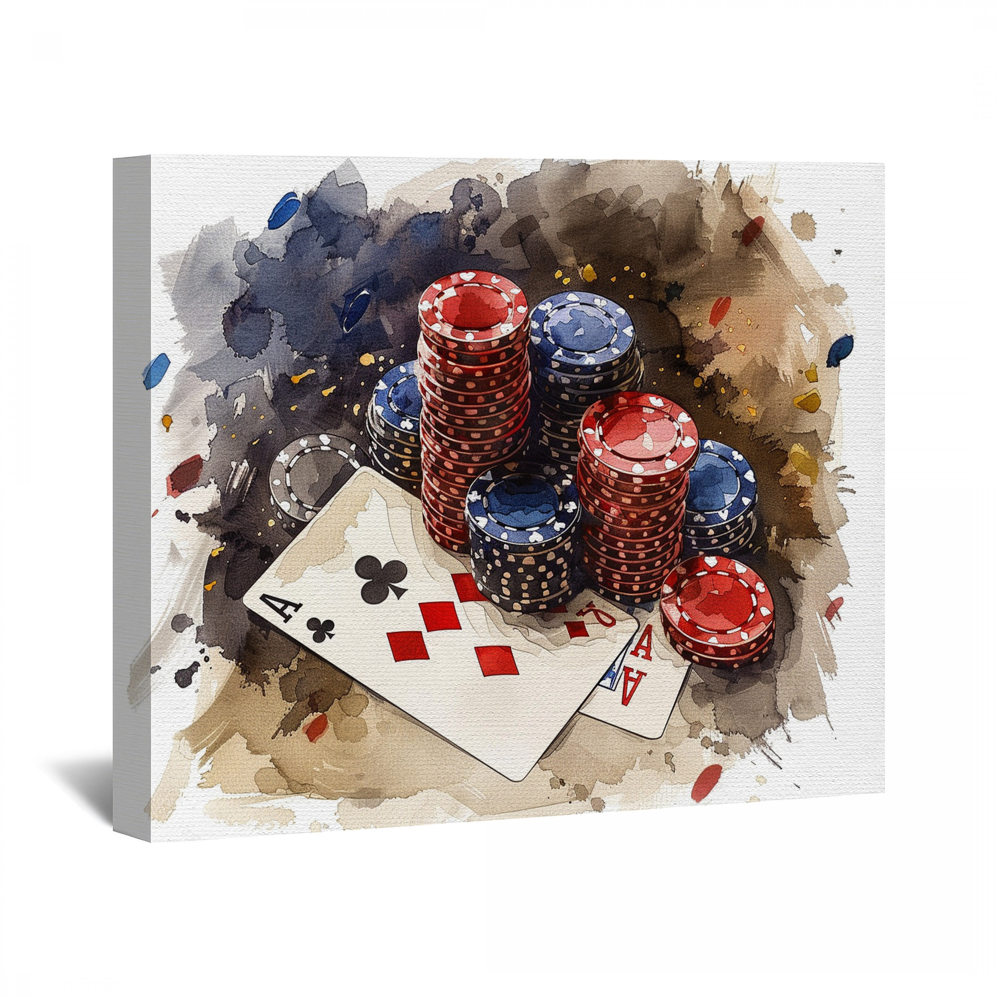 Winston Porter Poker Canvas Wrap - Gambling Wall Decor | Wayfair