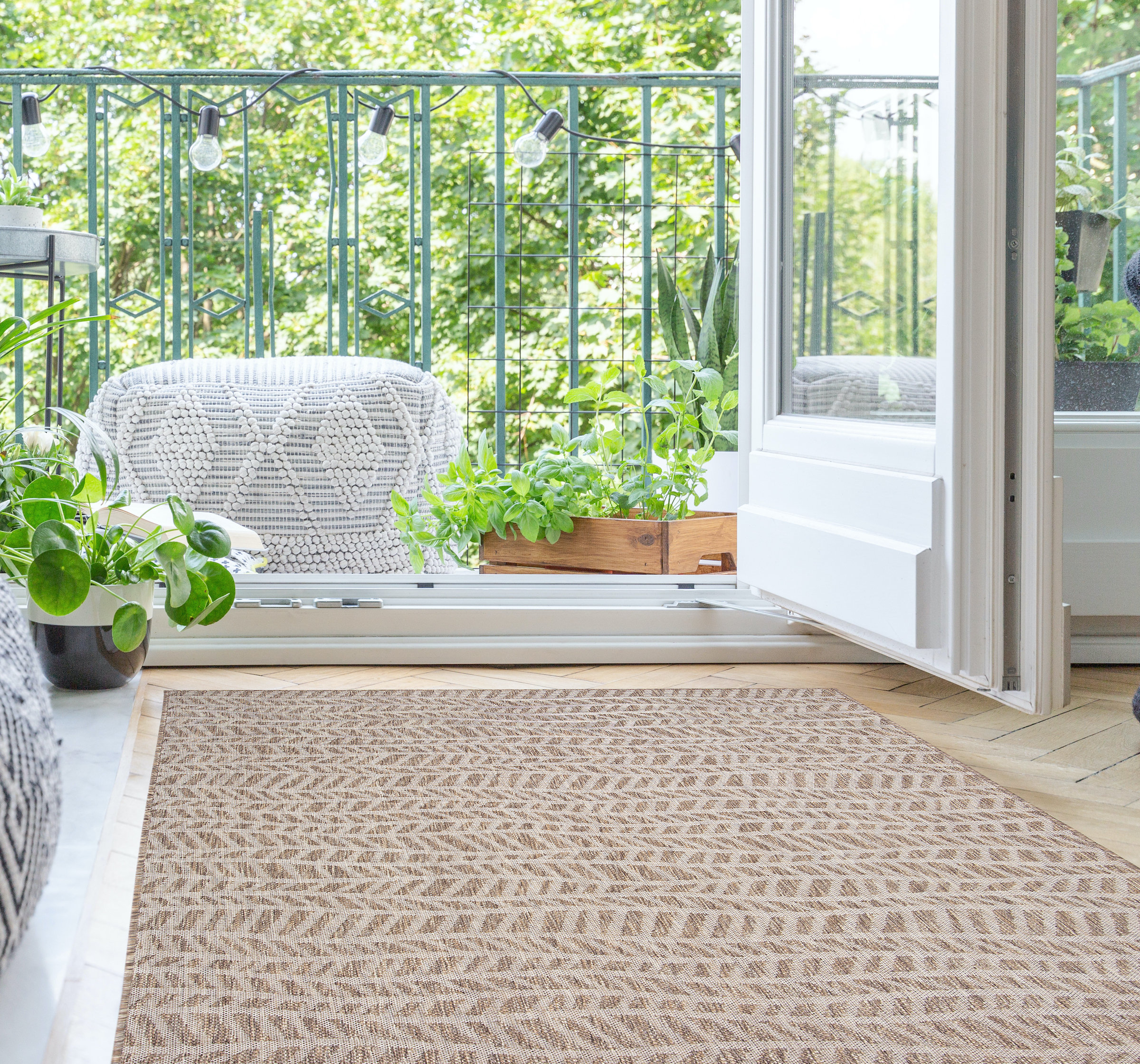 Dovecove Brown/Natural Indoor / Outdoor Area Rug & Reviews - Wayfair Canada