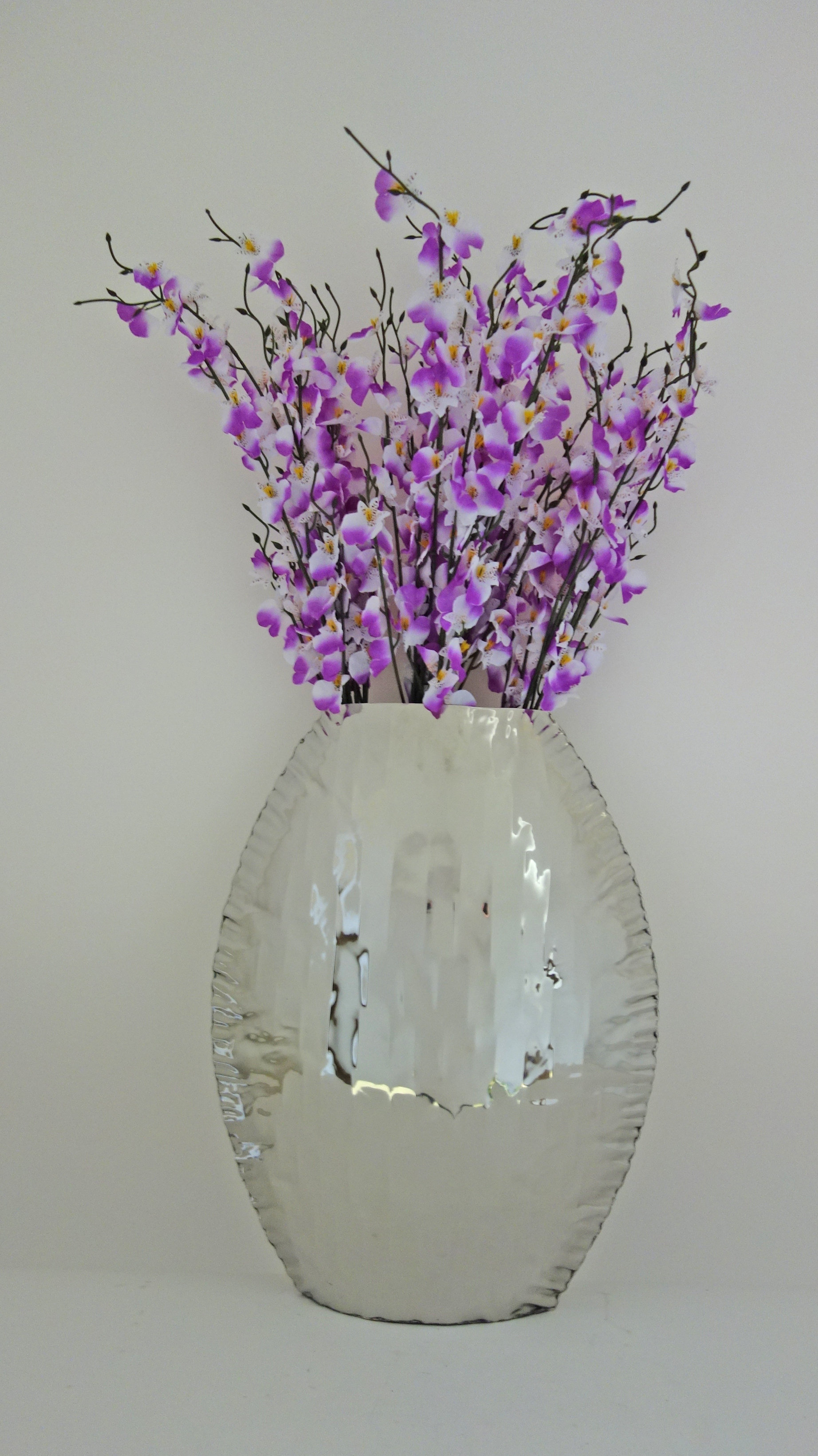 Dakota Fields Silver 19" Stainless Steel Table Vase | Wayfair
