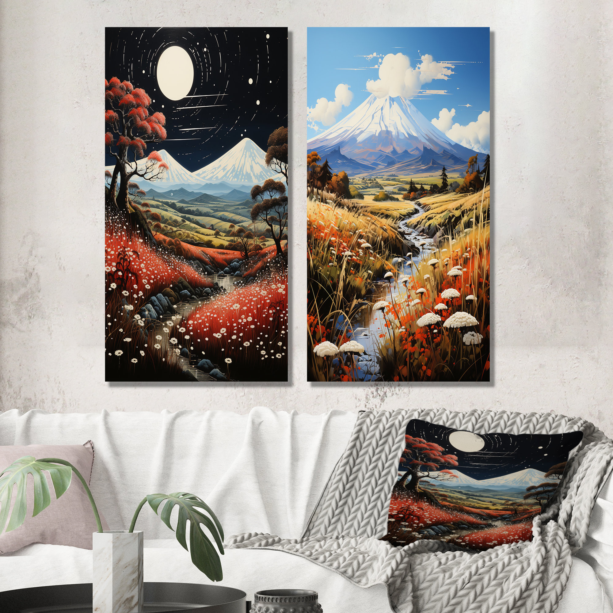 Millwood Pines Volcano Volcanic Contrasts - Volcano Canvas Art Print ...