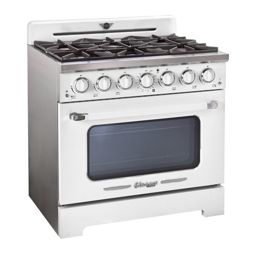 Unique Classic Retro 36" 6-Burner 5.2 cu. ft. Freestanding Gas Range ...