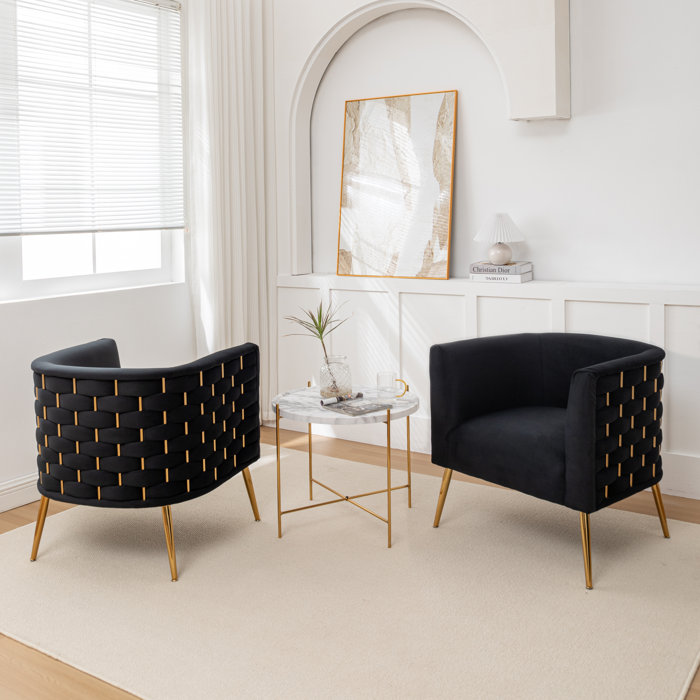 Everly Quinn Cristen Upholstered Barrel Chair & Reviews | Wayfair