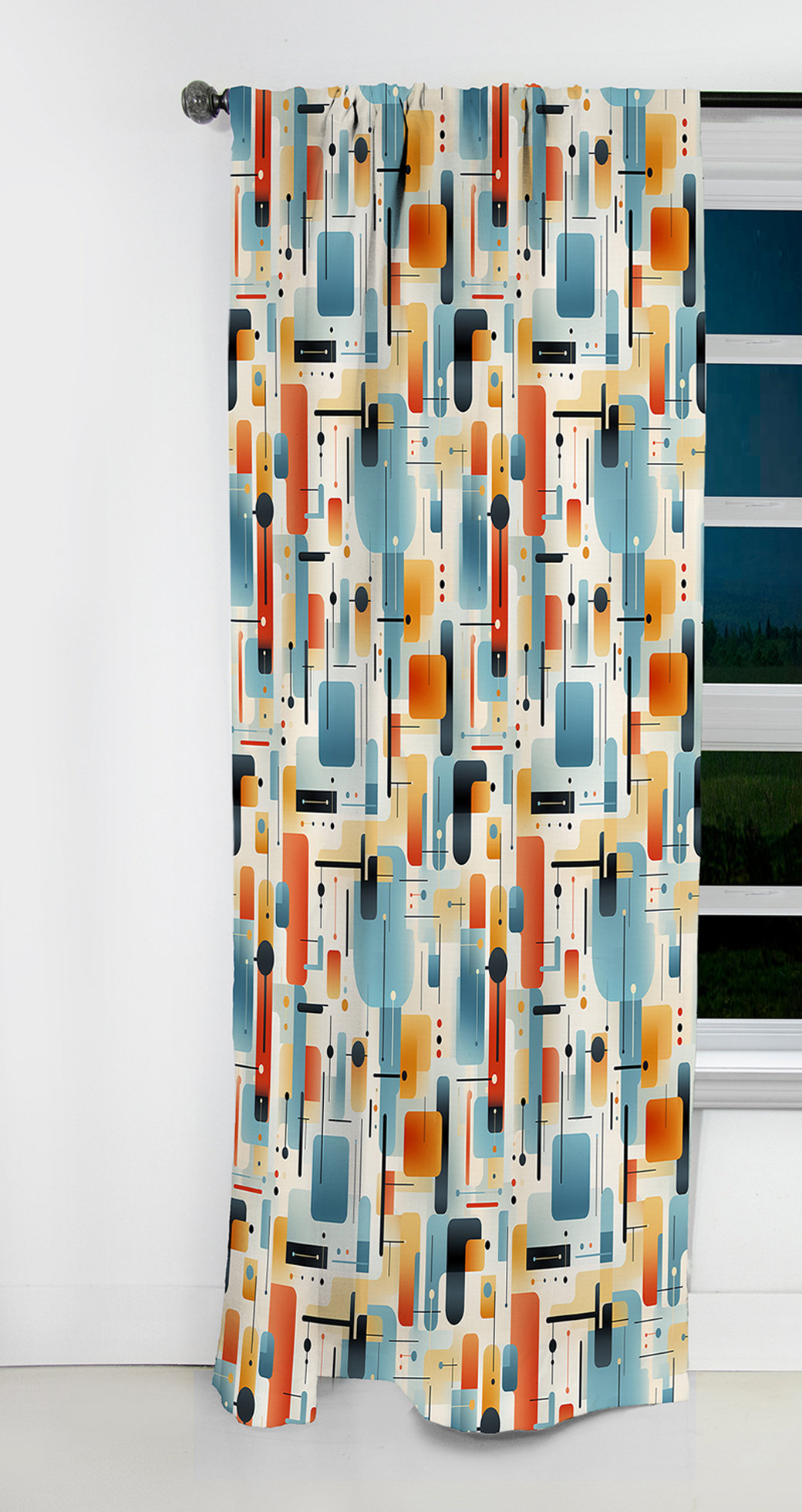 Design Art Urban Abstraction VII - Abstract Curtain - Blackout ...