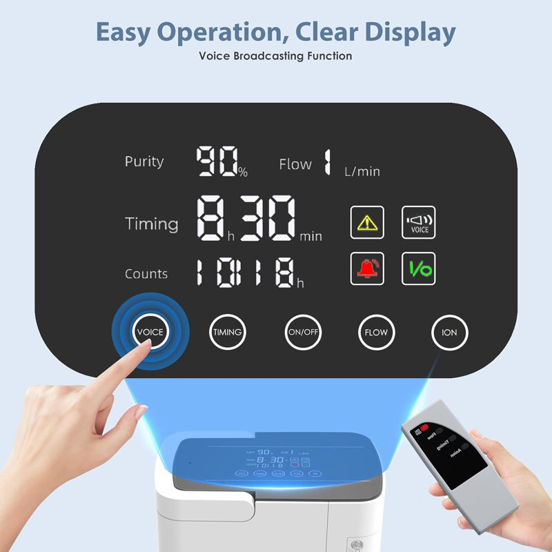 Lischwert 1L-90% Household Oxygen Generator-Continuous Flow Machine for ...