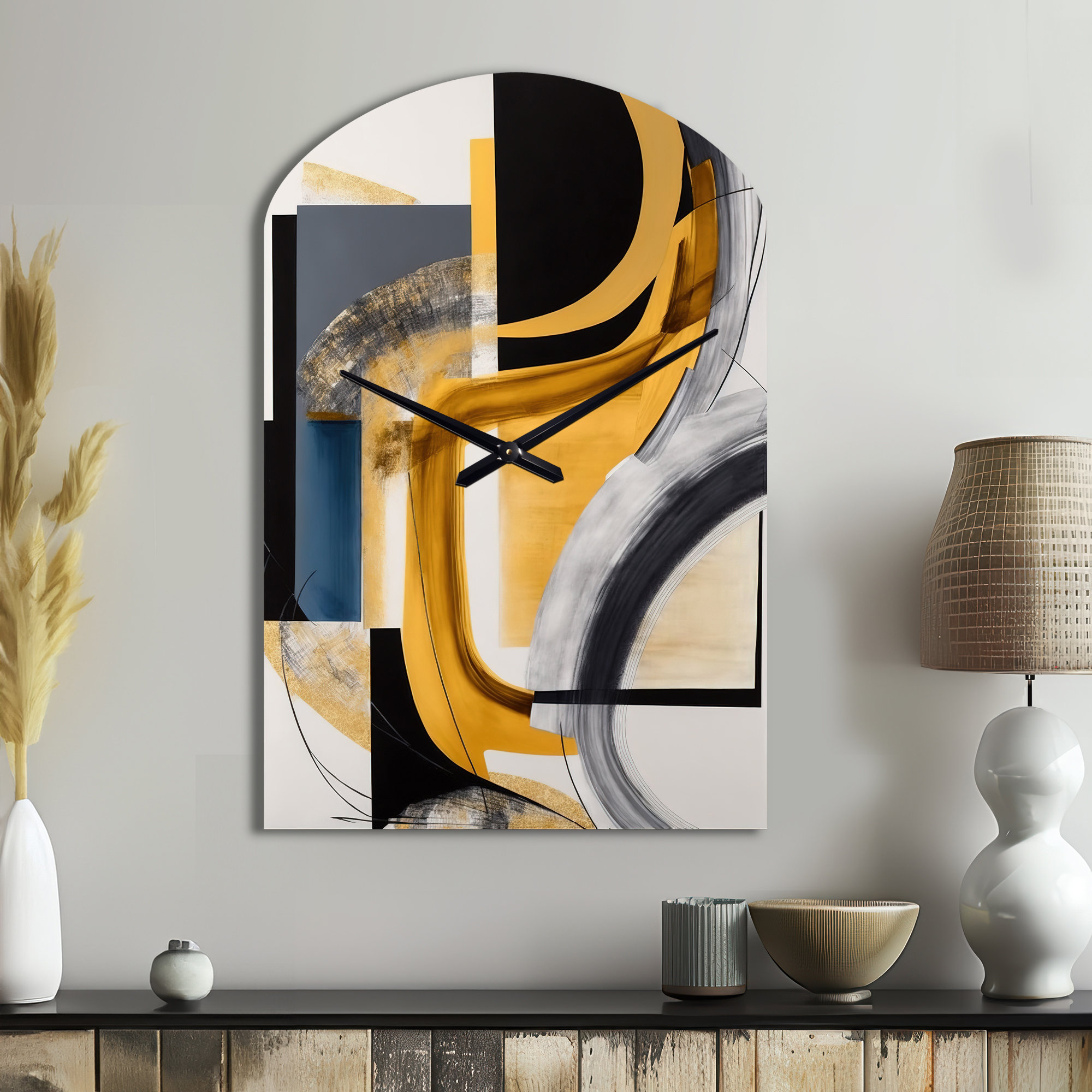 Design Art Glam Gold And Black Expression IV - Abstract Spirals ...