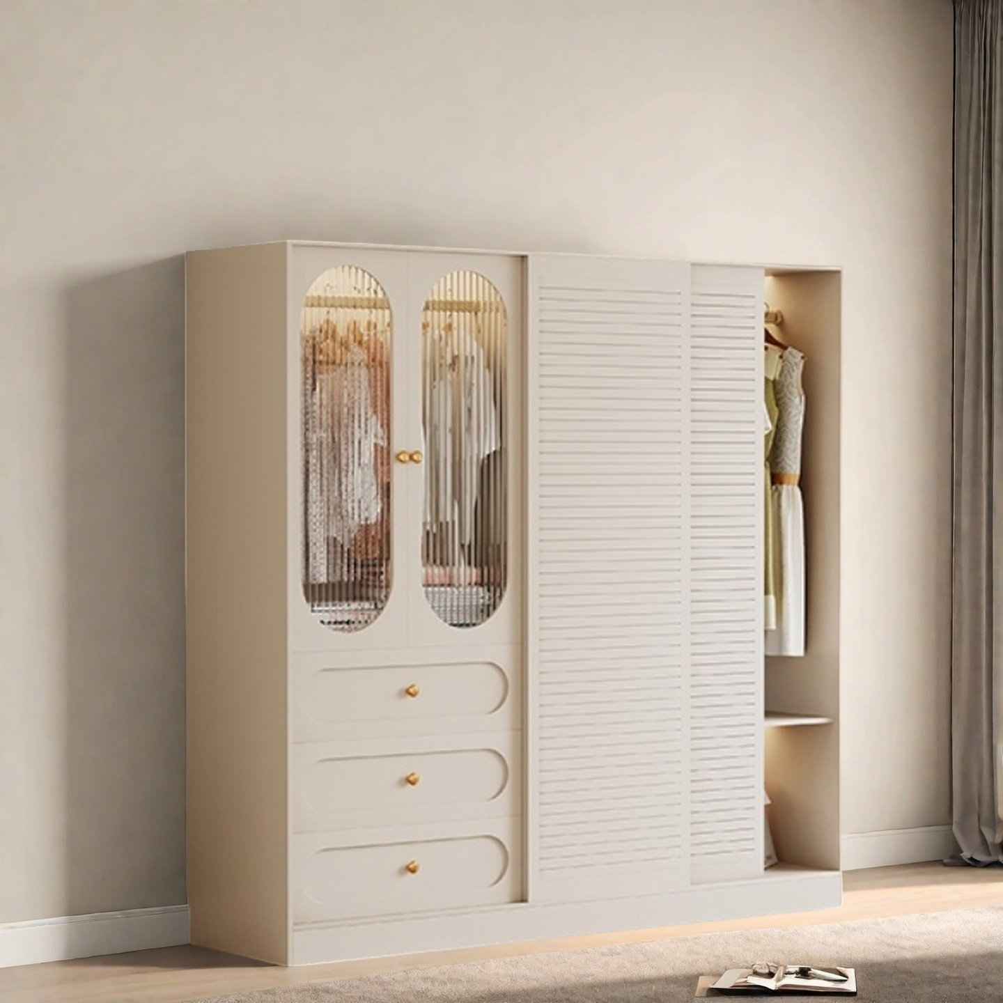 Wrought Studio Simple Solid Colour Wardrobe - Wayfair Canada