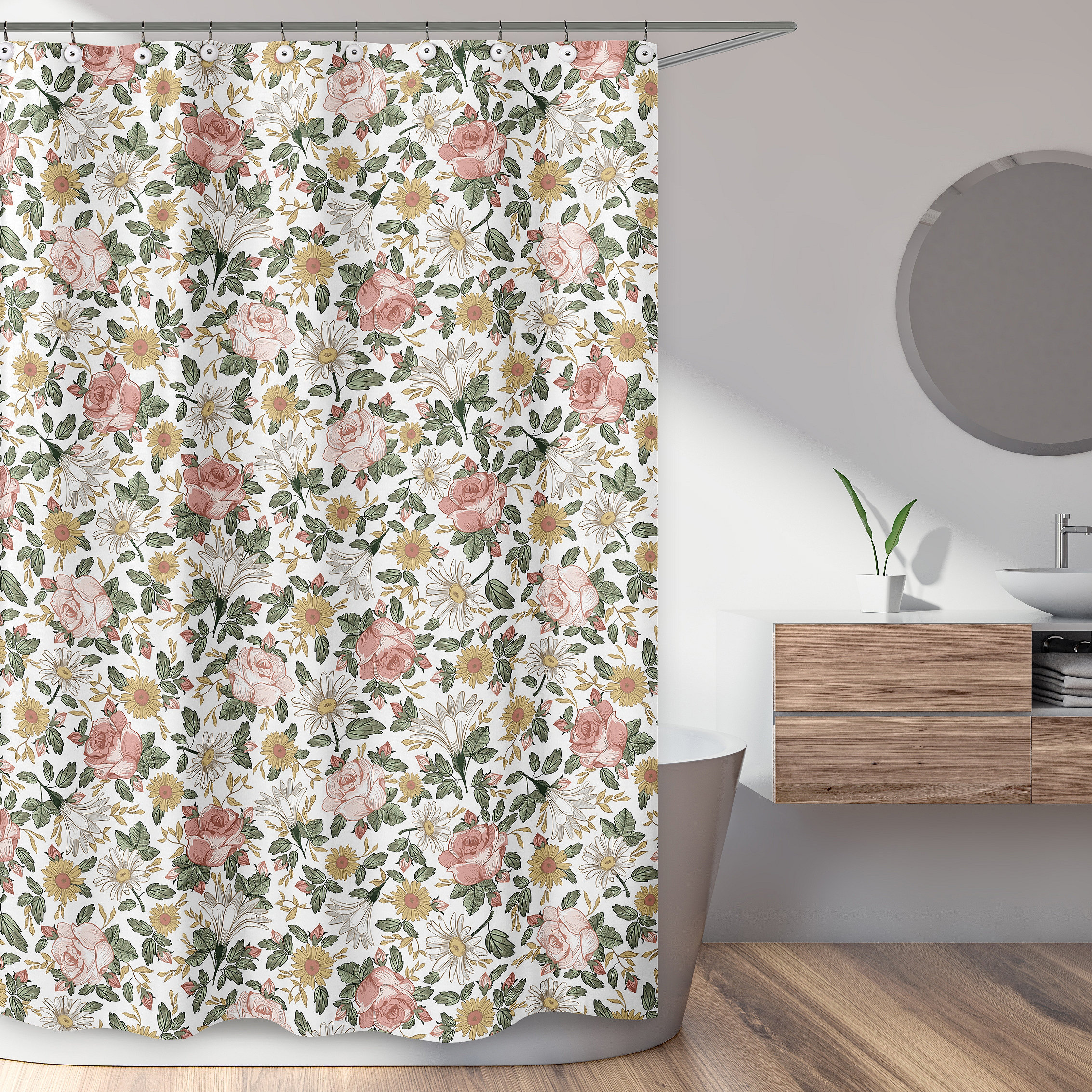 Sweet Jojo Designs Vintage Floral Single Shower Curtain & Reviews | Wayfair