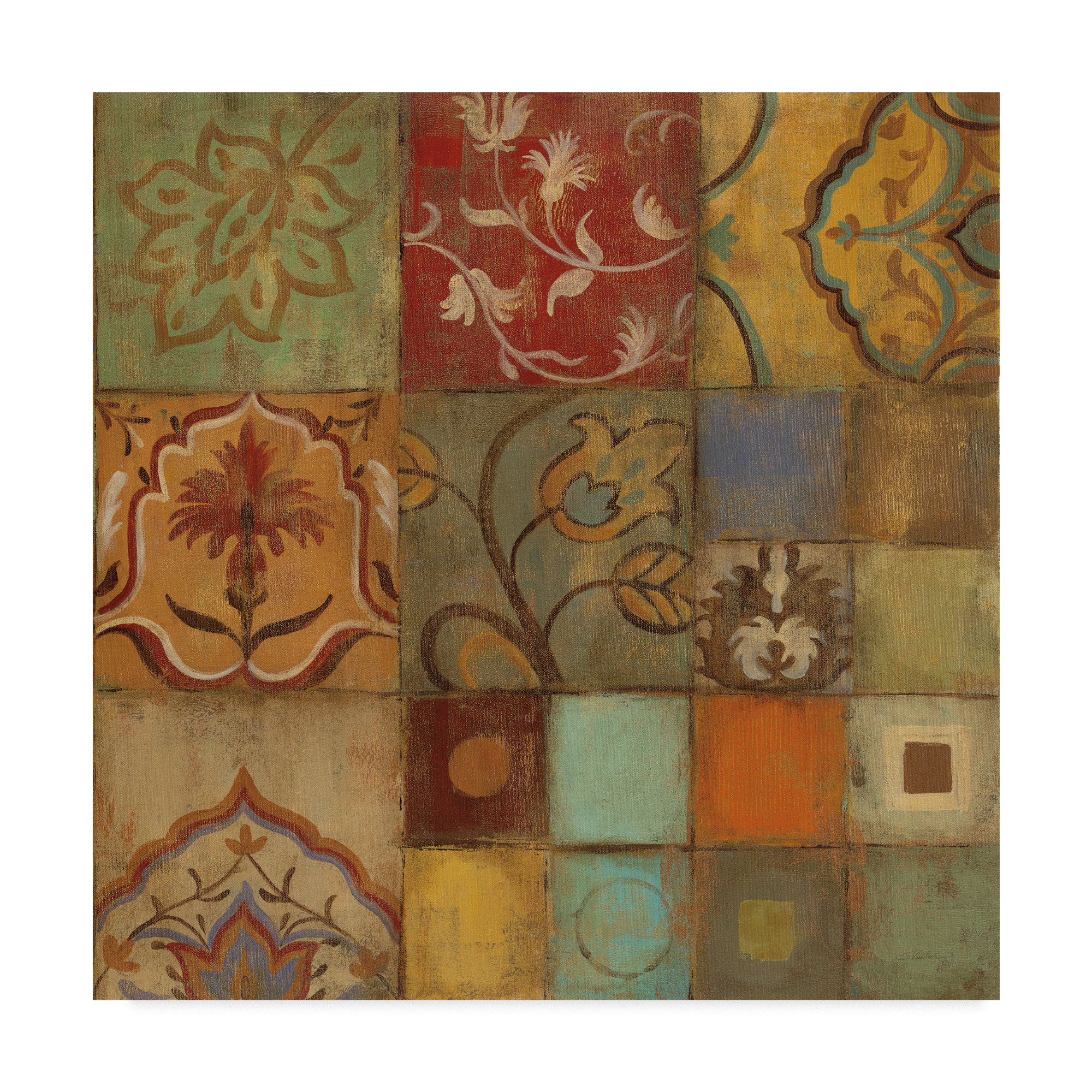 Winston Porter Louane 'Topkapi Tiles Crop' Acrylic Painting Print on ...