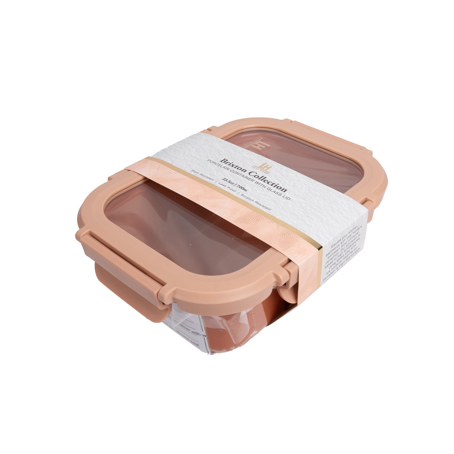 Lexi Home 23.5 Oz. Brixton Porcelain Ceramic Food Storage Container ...